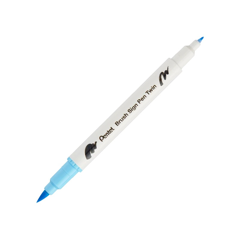 PENTEL Brush Sign Pen Twin-Baby Blue – CzipLee Retail